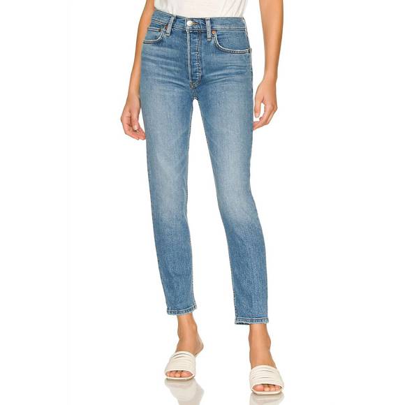 Re/Done | Jeans | New Redone 9s High Rise Ankle Crop In True Blue ...